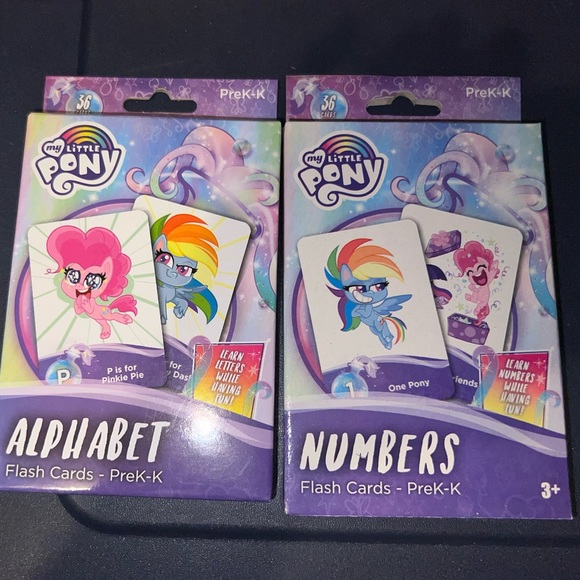 Hasbro | Toys | My Little Pony Flash Cards Set Of 2 Alphabet And ...